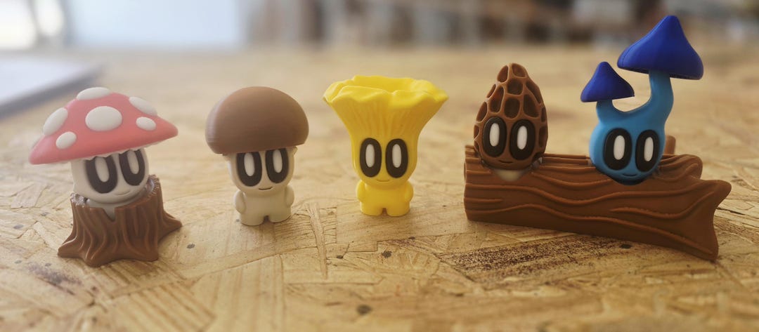 3D Printed Blob Mushrooms: Palm Size - Etsy