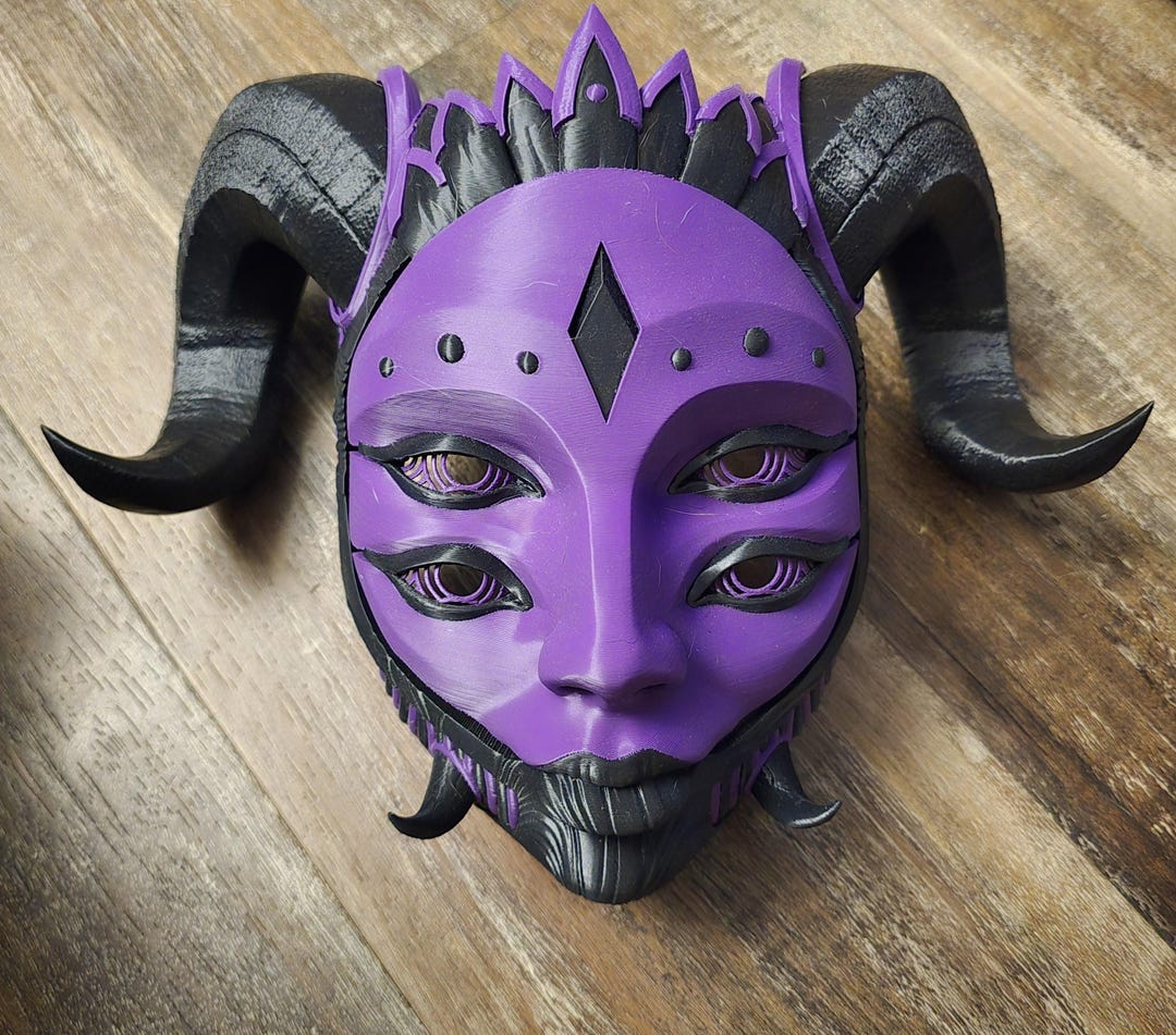 Hellequin Mask - Etsy