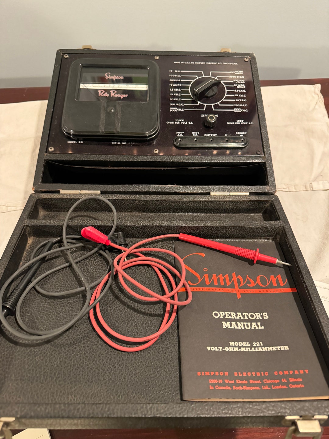 Vintage Model 221 Volt-ohm-milliammeter - Etsy