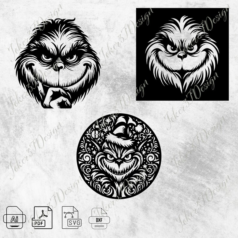 Grinch Face SVG, Cricut , Grinchy Face Dxf, Christmas Svg, Grinch Face ...
