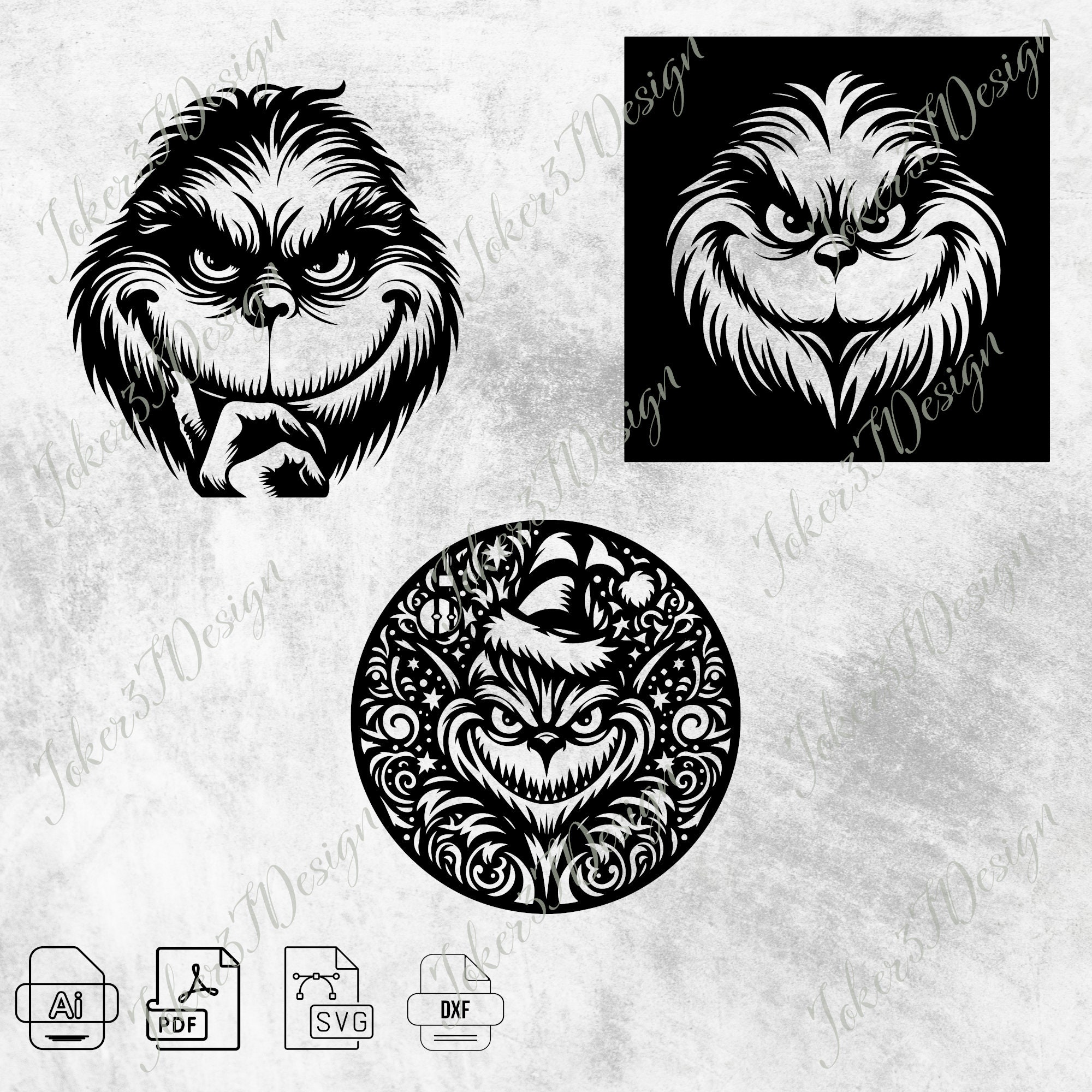 Grinch Face SVG, Cricut , Grinchy Face Dxf, Christmas Svg, Grinch Face ...