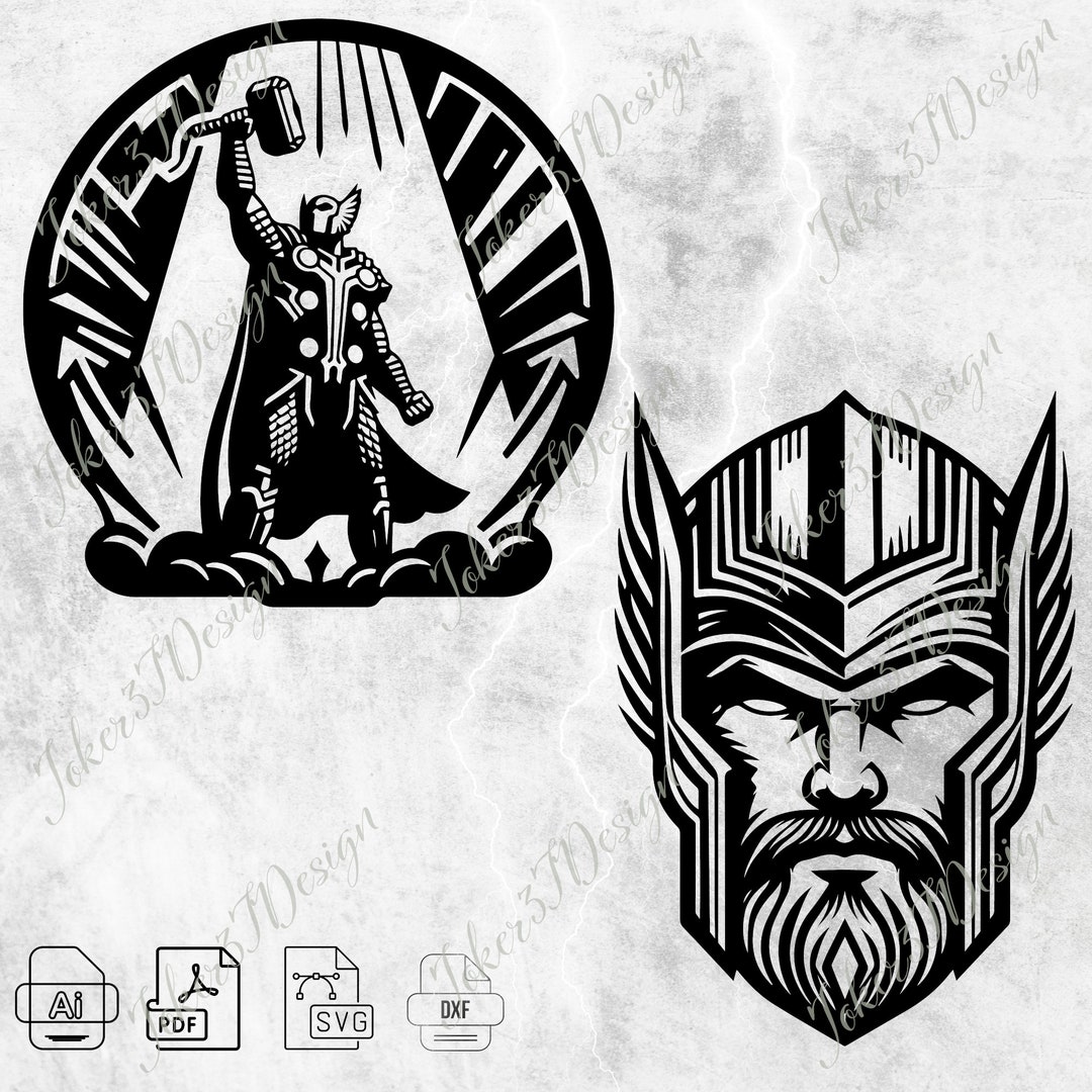 Thor Wall Art, Midjourney Wall Art Dxf, Thor Svg Files, Wall Art Svg ...