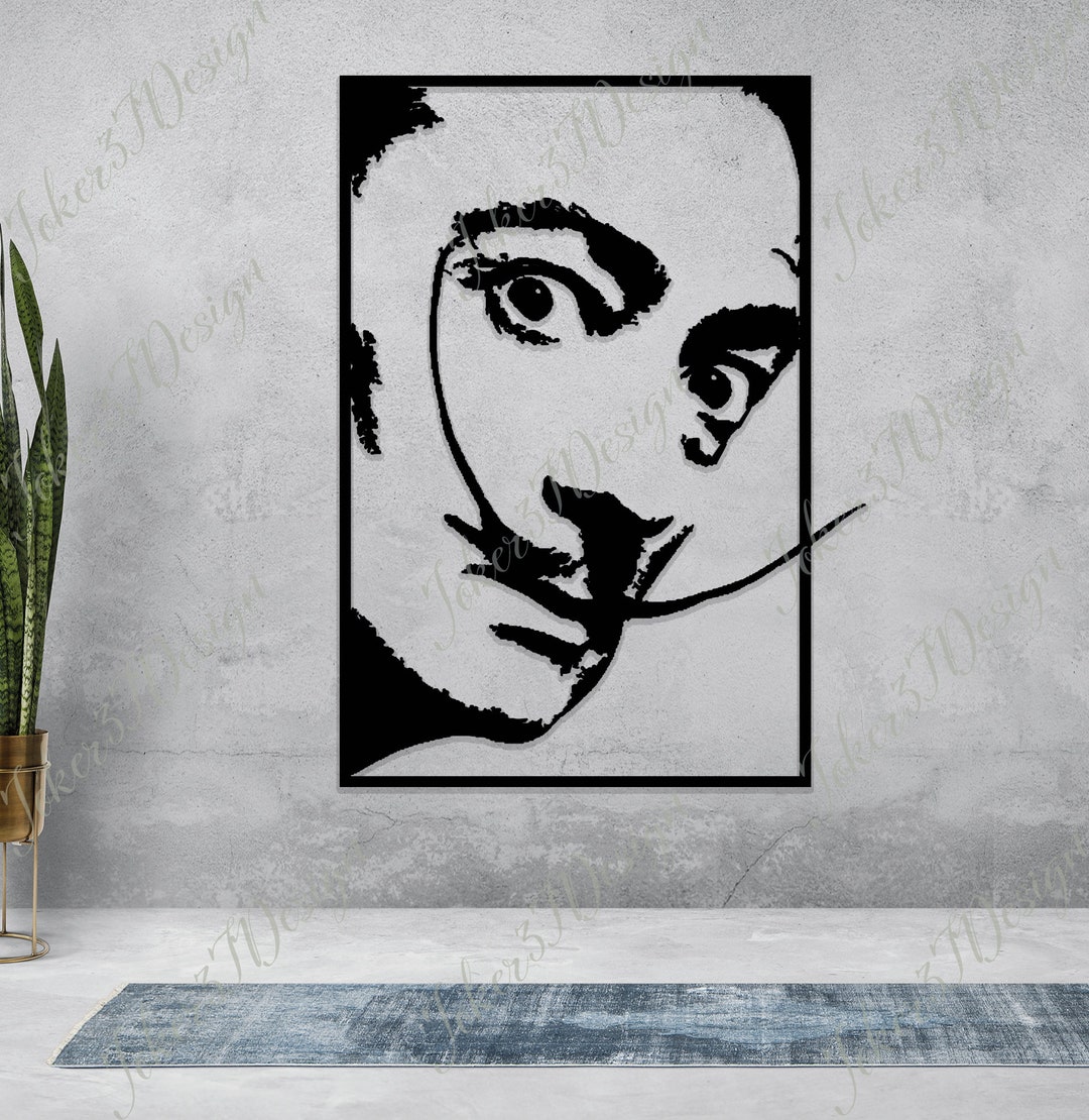 Salvador Dali Wall Art Dxf - Svg File for Cricut - Digital Prints - Cut ...