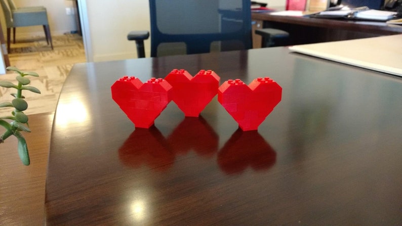 Red LEGO® Brick Heart - Etsy