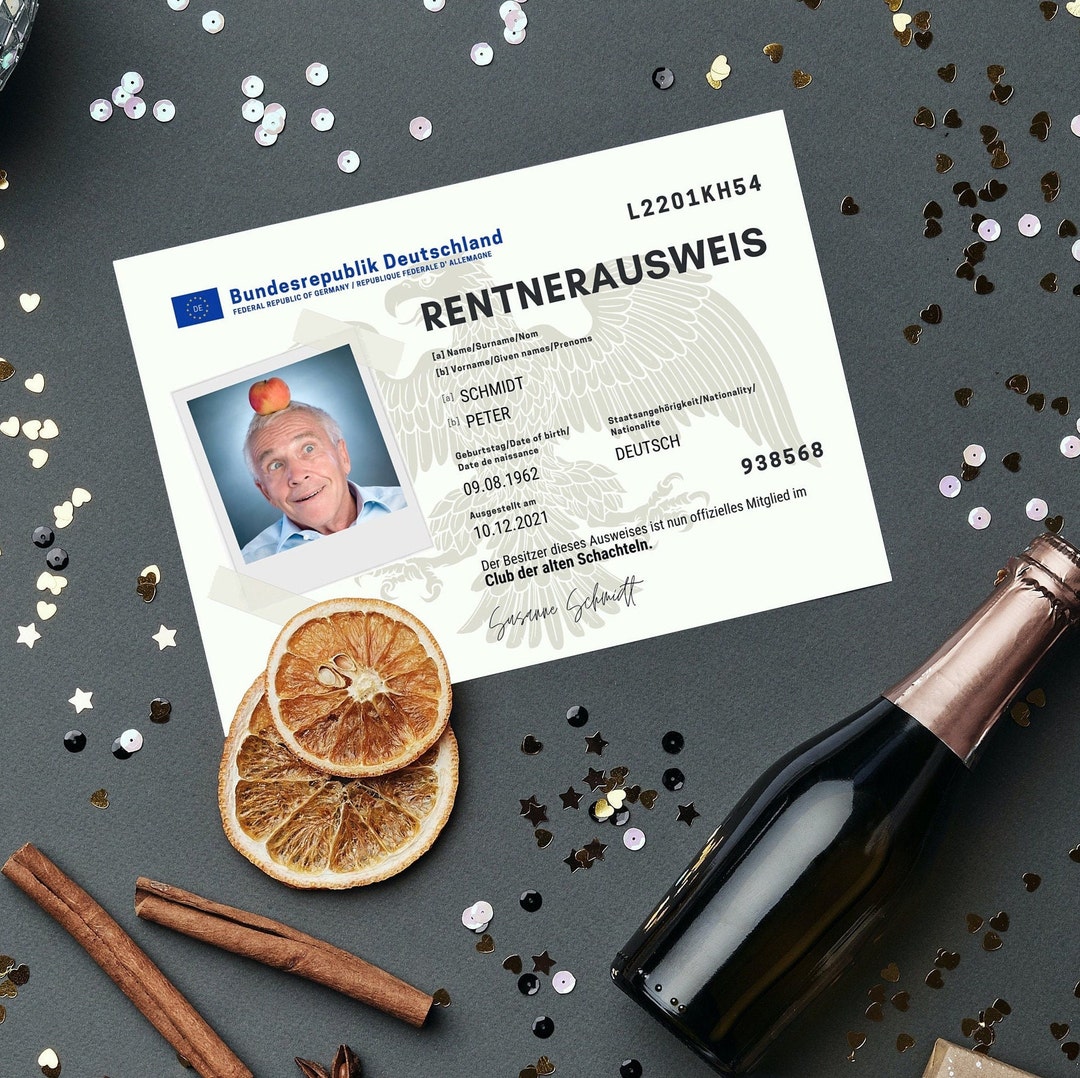 Personalisierbare Karte zur Rente Karte A7 Rentenbeginn Geschenk für ...