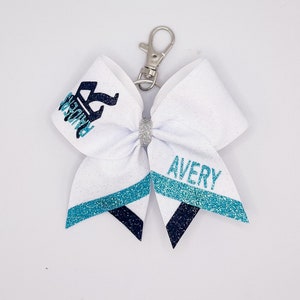 Mini Glitter Cheer Bow Keychain - Etsy