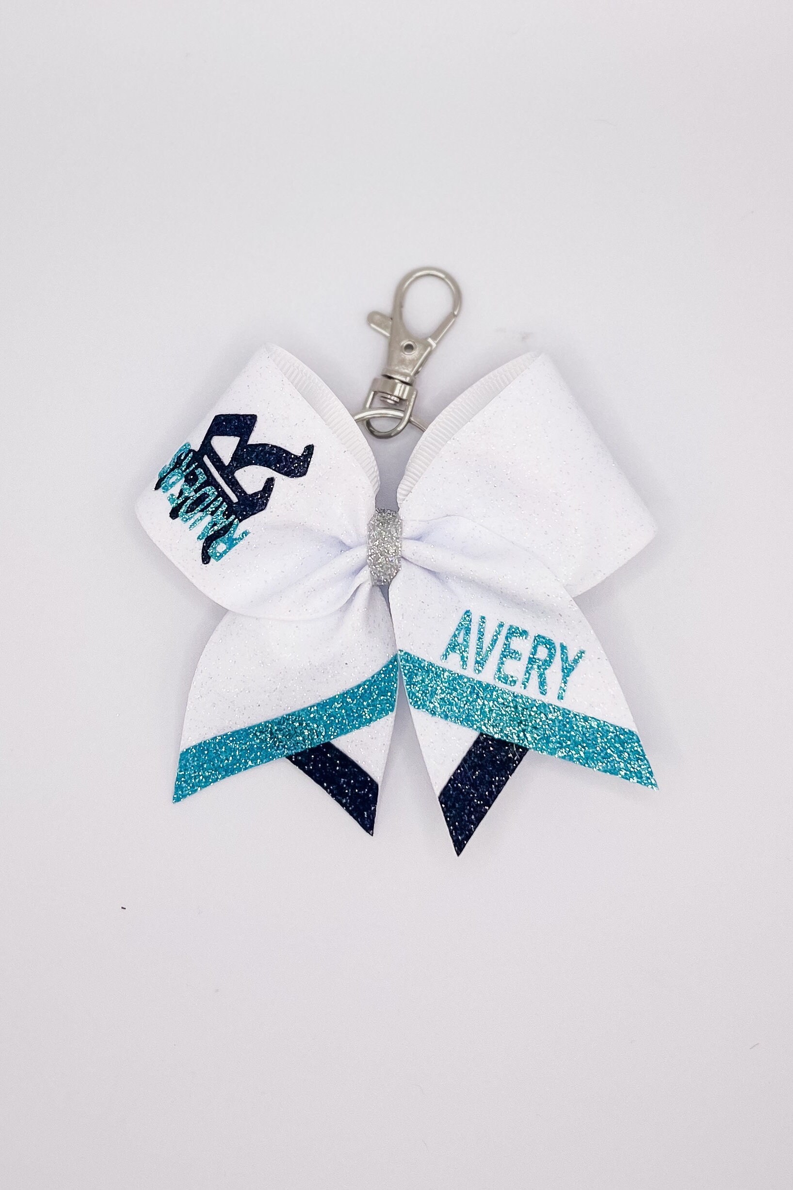 Mini Glitter Cheer Bow Keychain - Etsy
