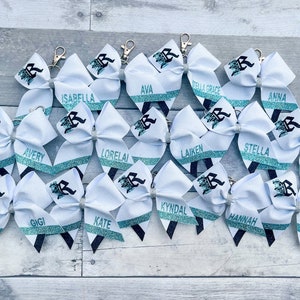 Mini Glitter Cheer Bow Keychain - Etsy