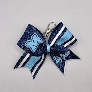 Mini Glitter Cheer Bow Keychain - Etsy
