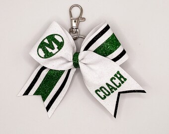 Cheer Team Mini Cheer Bow Keychain, Personalized Cheer Bow, Cheerleader ...