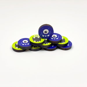 Handmade Wooden TIC TAC TOE Monsters G&B for Kids, Boys and Girls. Made ...