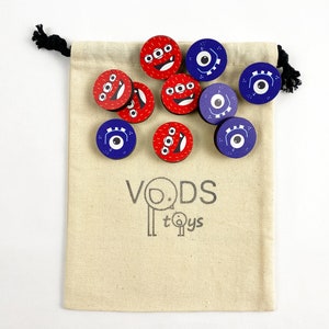 Handmade Wooden Monster Tic Tac Toe Game: Kids Travel Toy - Etsy