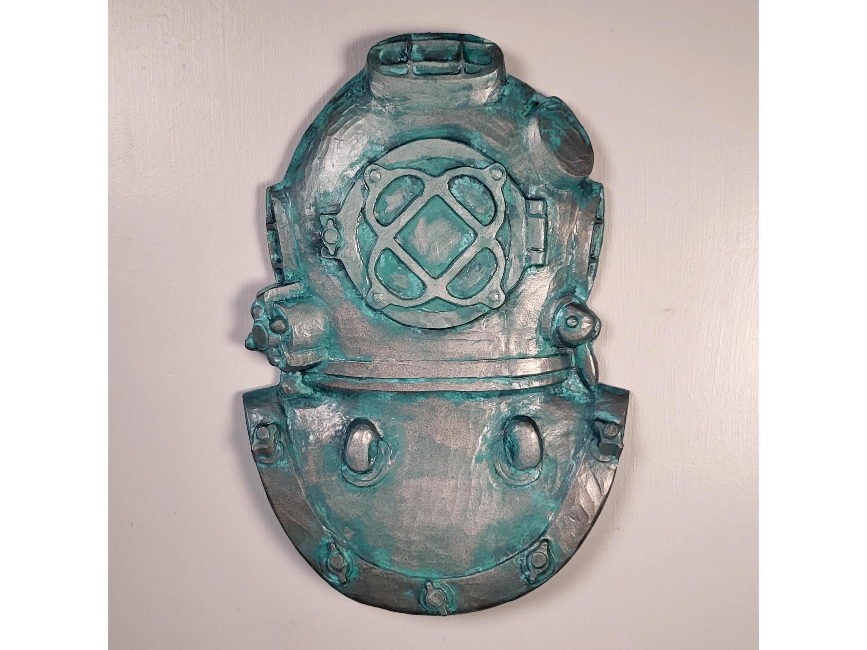 Mark V Diving Helmet Plaque - Silver Patina - Etsy