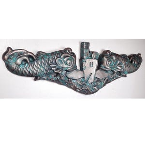 Navy Submarine Warfare Insignia - Silver Patina - Hand Made and Signed ...