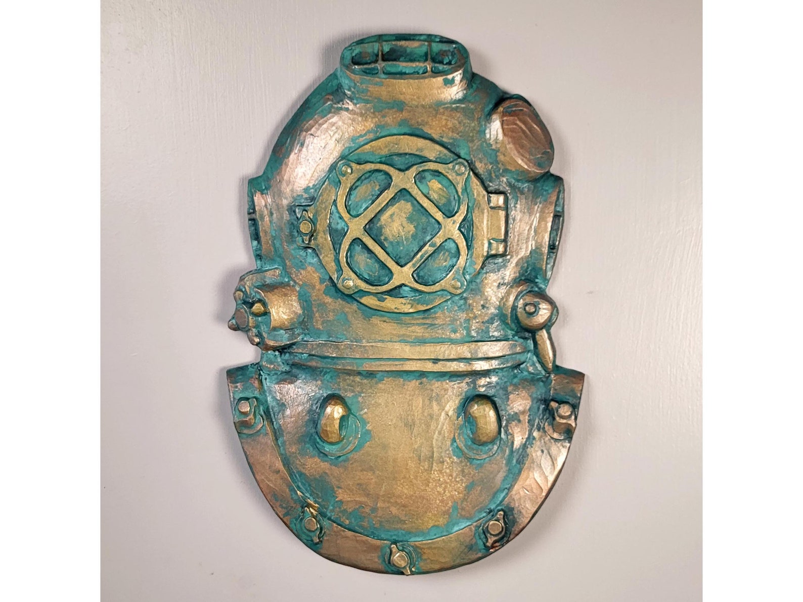 Mark V Diving Helmet Plaque - Bronze Patina - Etsy