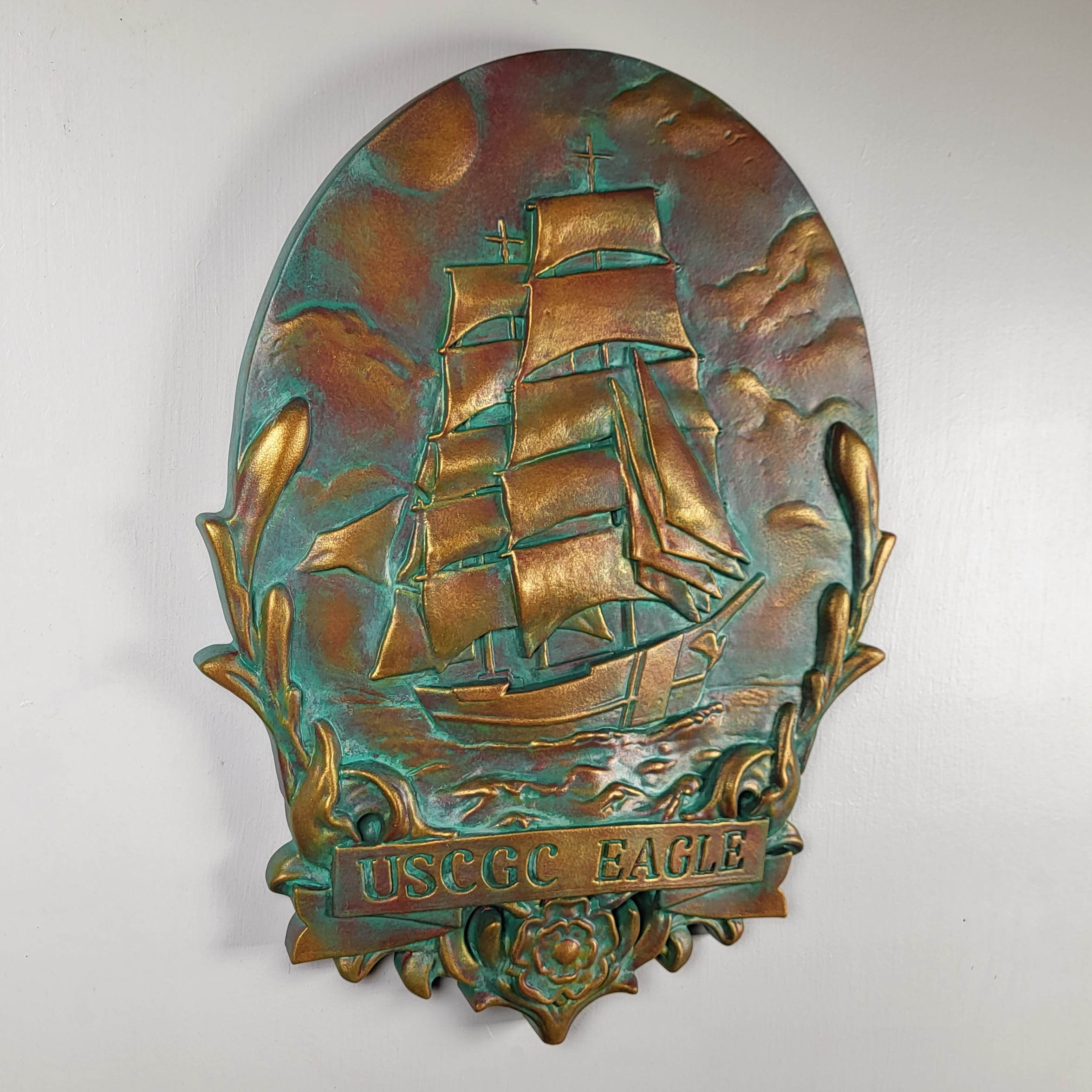 USCG Eagle Commemorative Plaque Bronze Patina Hand Made and Signed - Etsy