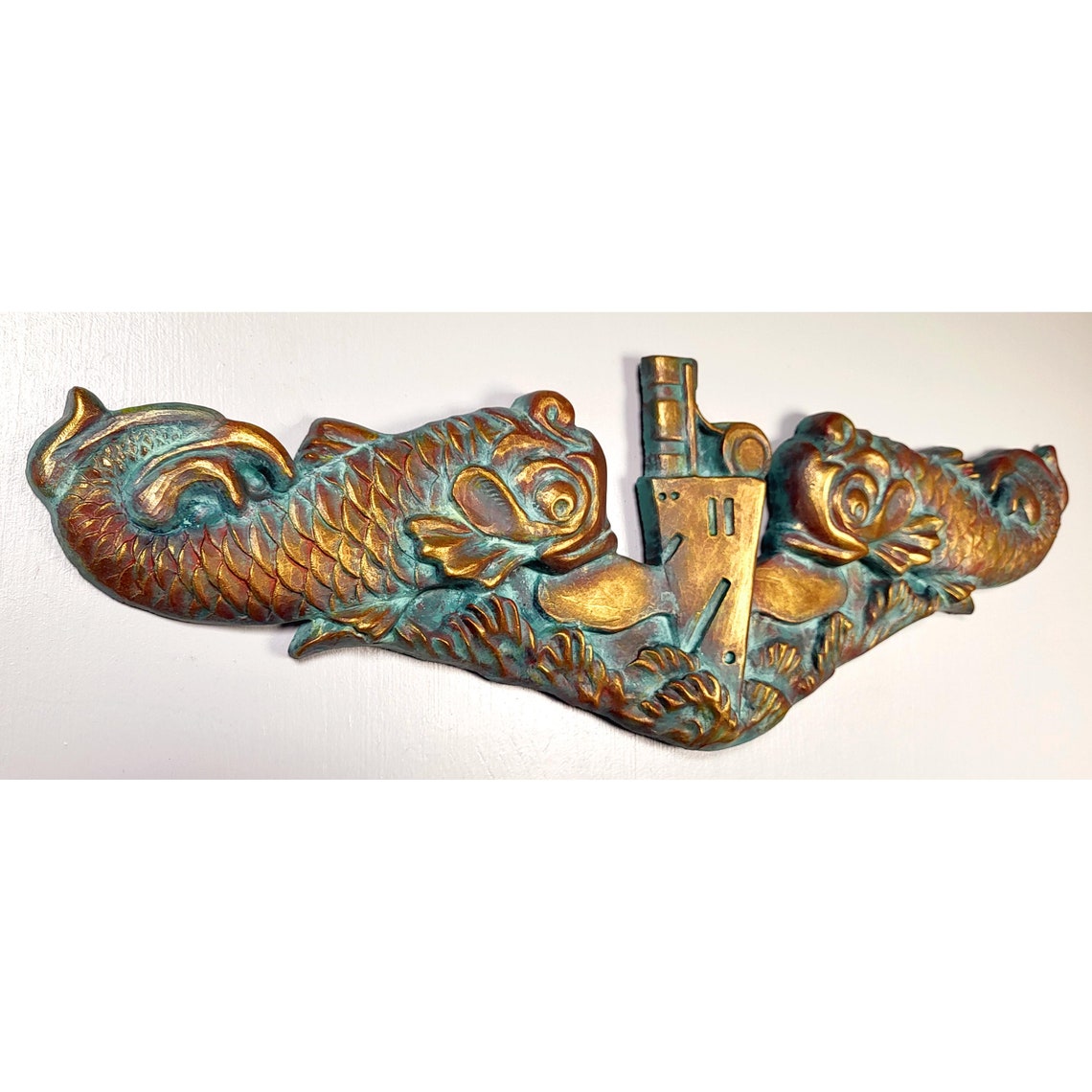 Navy Submarine Warfare Insignia Gold Patina Hand Made and Signed ...