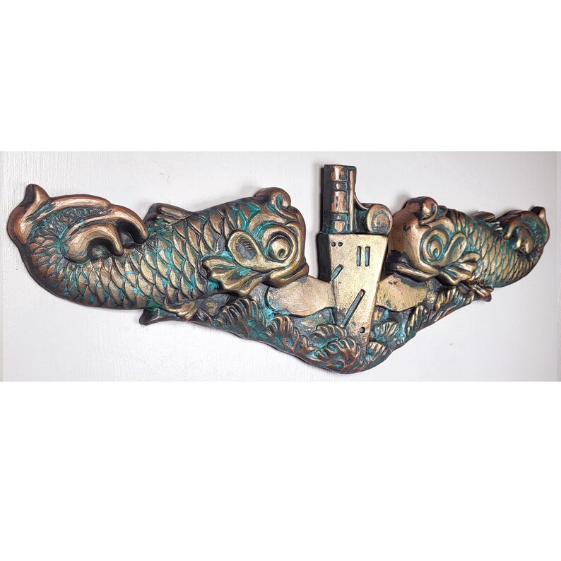 Navy Submarine Warfare Insignia - Gold Patina - Hand Made and Signed ...