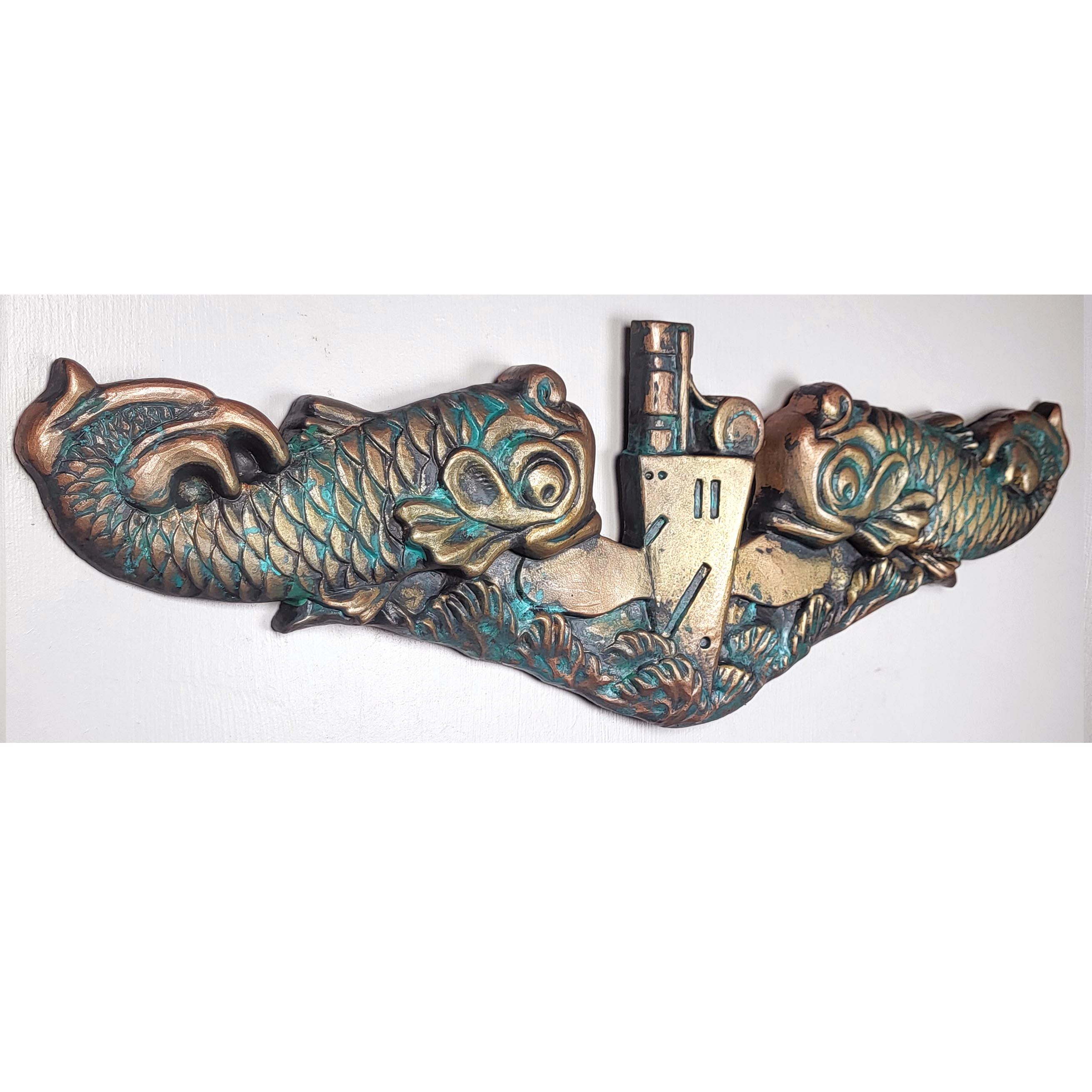 Navy Submarine Warfare Insignia - Gold Patina - Hand Made and Signed ...
