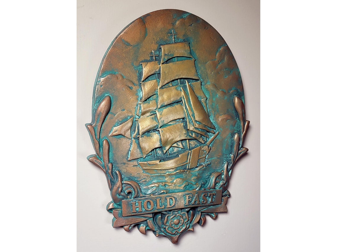 Hold Fast - Tall Ship Plaque - Bronze Patina - Etsy
