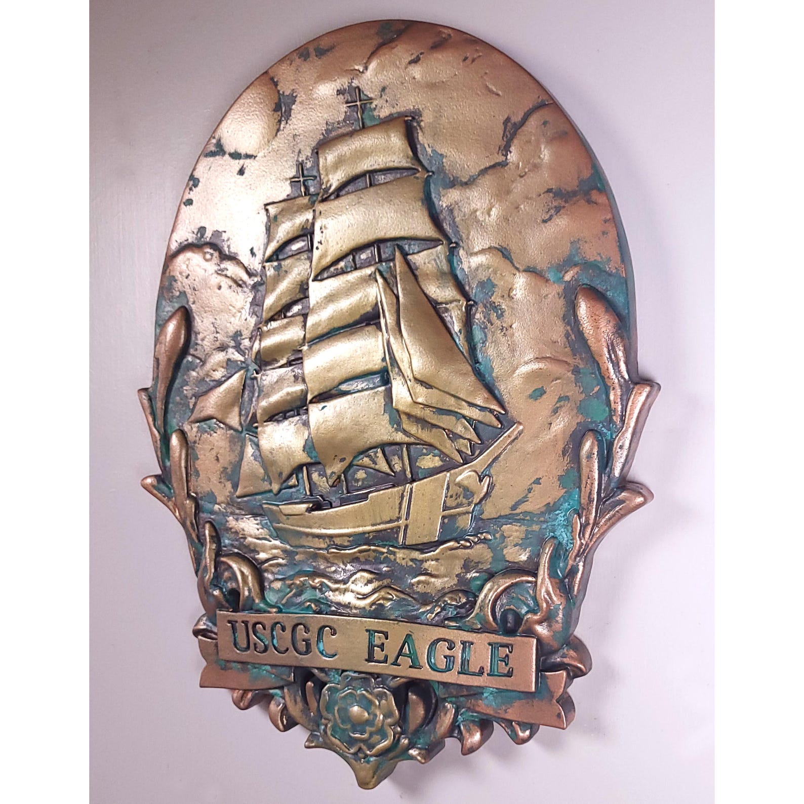USCG Eagle Commemorative Plaque - Bronze Patina - Hand Made and Signed ...