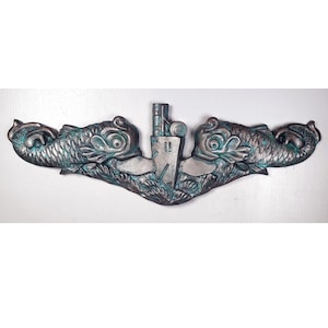 Navy Submarine Warfare Insignia - Silver Patina - Hand Made and Signed ...