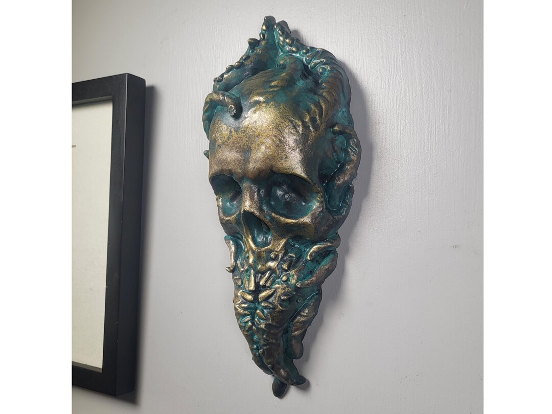Cthulhu Skull Plaque - Hand Made and Signed - Bronze Patina - Monster ...