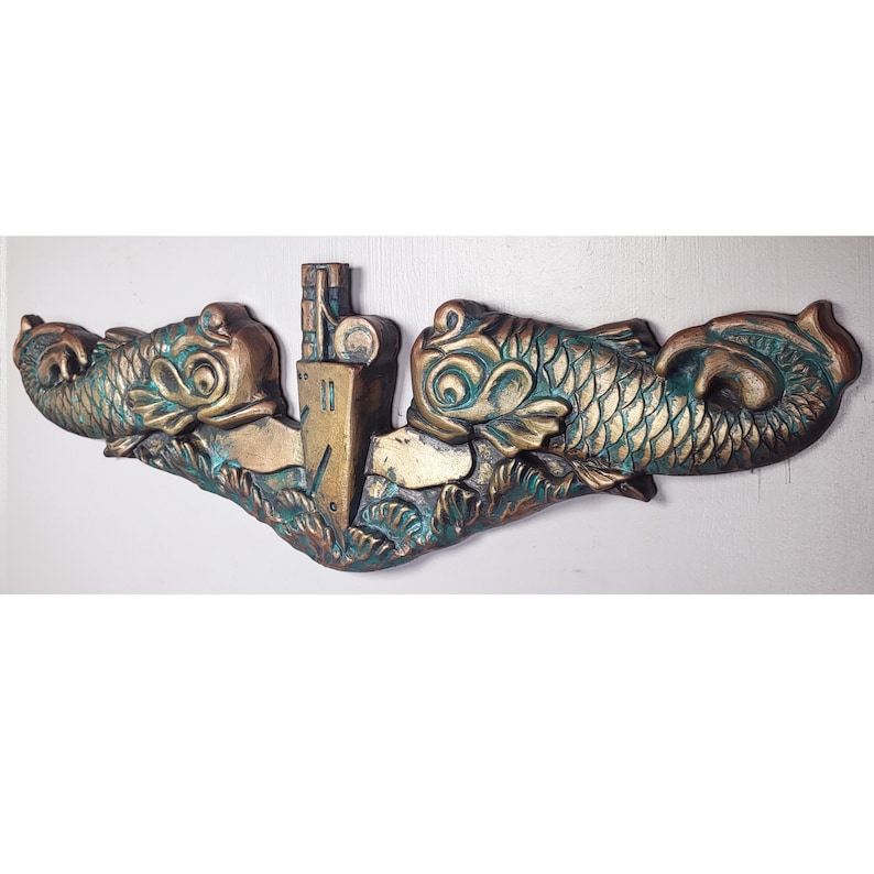 Navy Submarine Warfare Insignia - Gold Patina - Hand Made and Signed ...