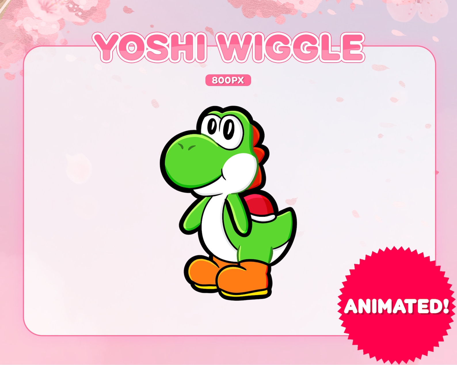 ANIMATED YOSHI Wiggle Twitch/discord Emote - Etsy