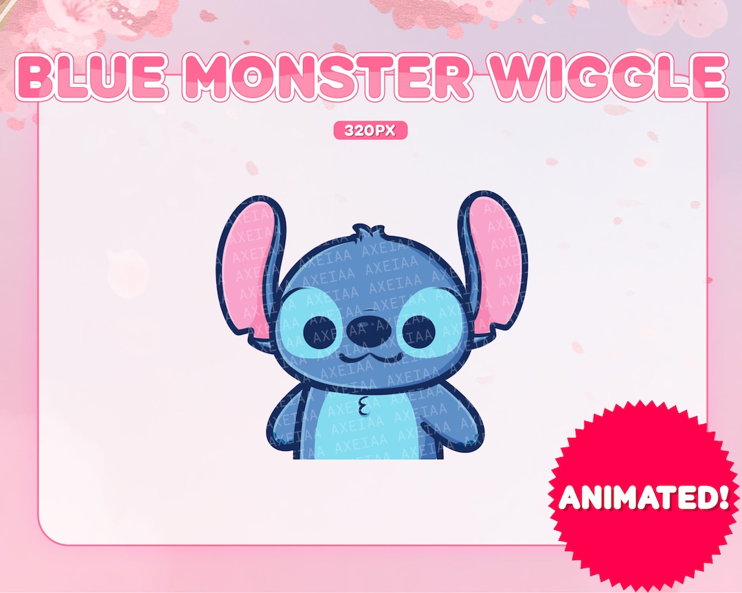 ANIMATED WIGGLE Blue Monster Twitch/discord Emote - Etsy