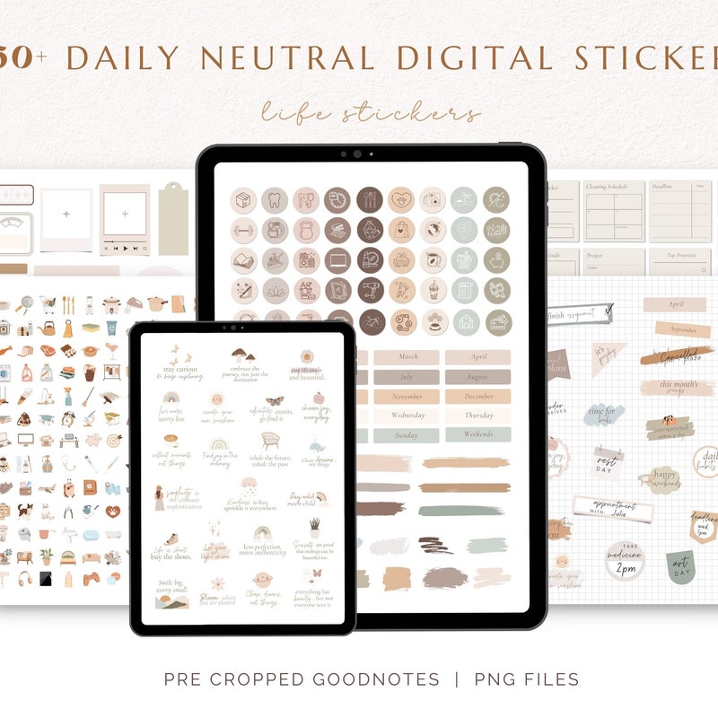 Neutral Stickers - Etsy
