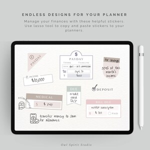 Finance and Budget Digital Stickers for Goodnotes, Money Manager ...