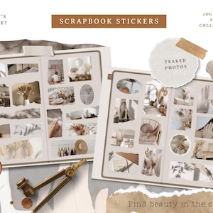 Digital Scrapbook Journal & Sticker Kit Aesthetic Digital Bullet ...