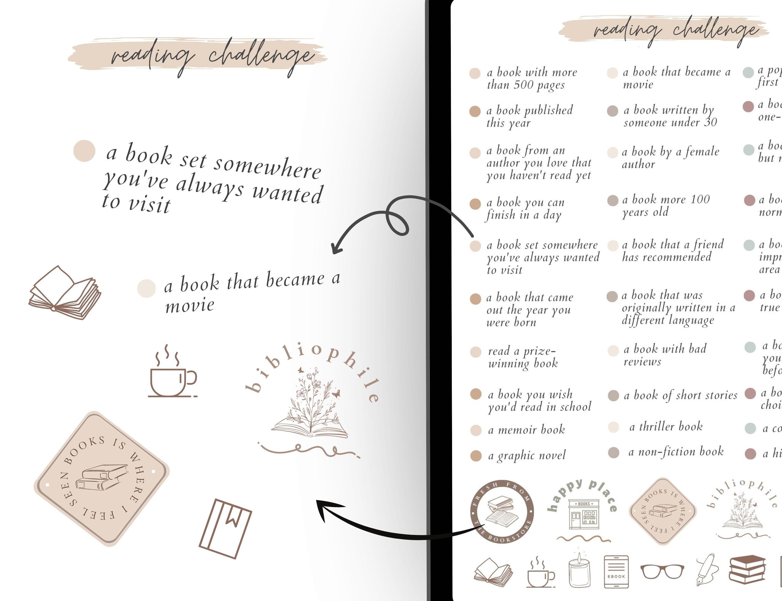 Book Lover Digital Stickers for Goodnotes Bookworm Stickers - Etsy