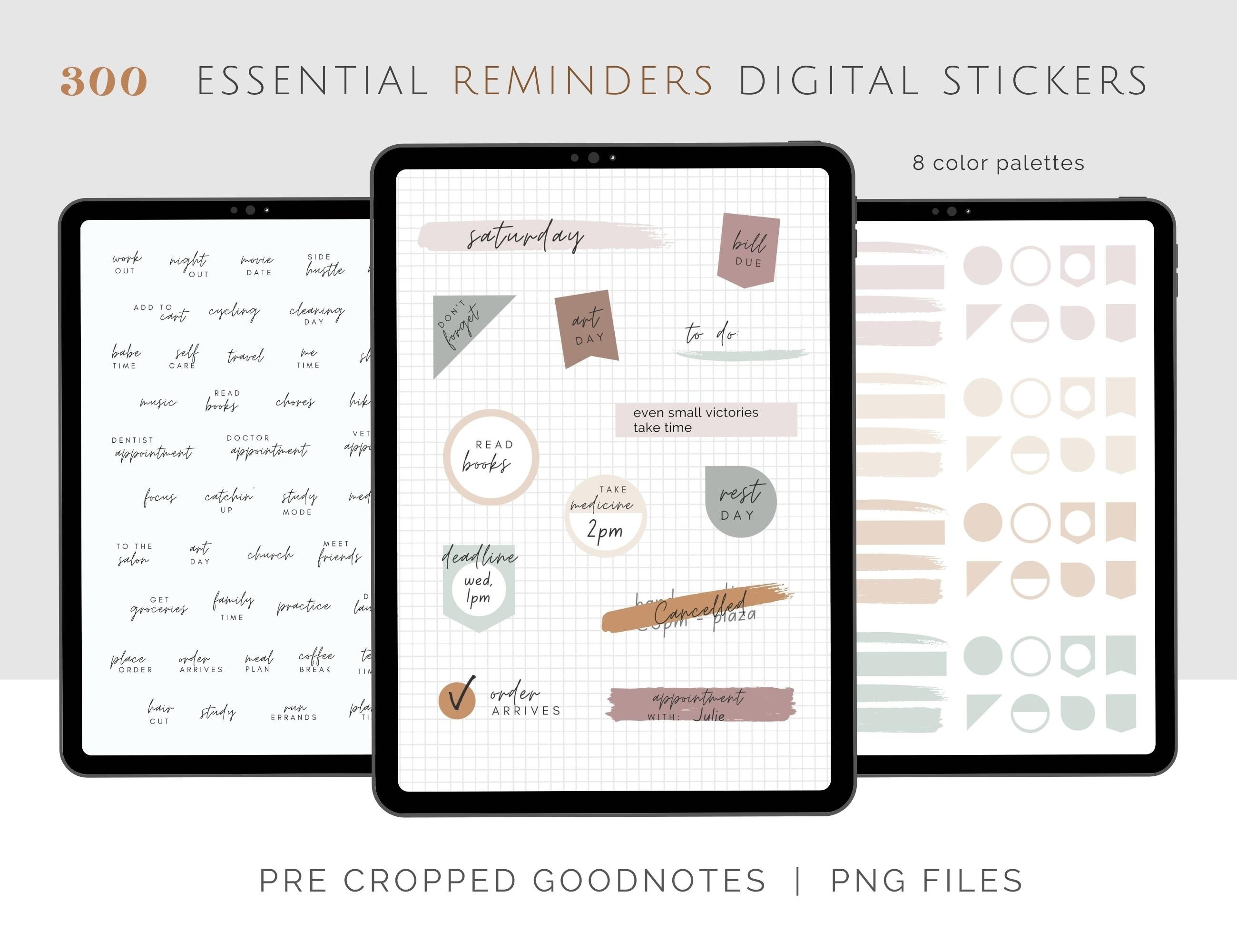 Essential Reminders Digital Stickers for Work & School | Goodnotes ...