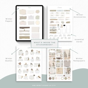 Winter Goodnotes Stickers Digital Christmas Holidays Stickers ...