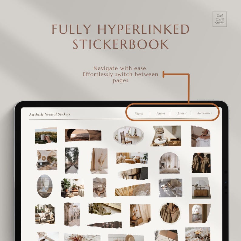 Aesthetic Goodnotes Digital Stickers for Ipad, Moodboard Stickers ...