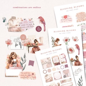 Spring Digital Stickers for Digital Planner, Botanical Planner Stickers ...