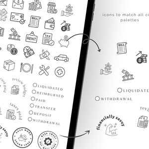 Finance and Budget Digital Stickers for Goodnotes, Money Manager ...