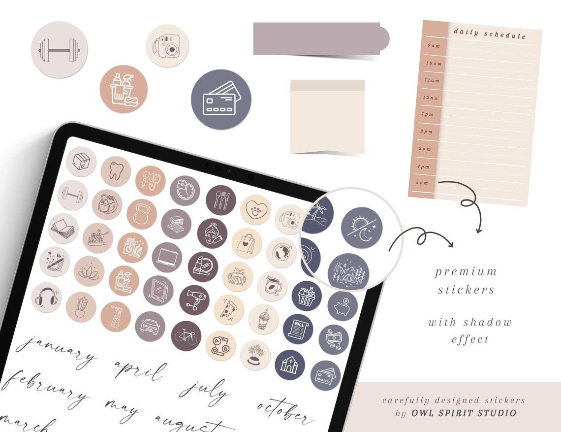 Daily Living Goodnotes Stickers for Everyday Life Everyday - Etsy