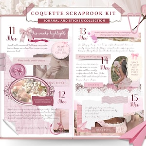 Aesthetic Scrapbook Journal, Aesthetic Digital Journal, Coquette ...