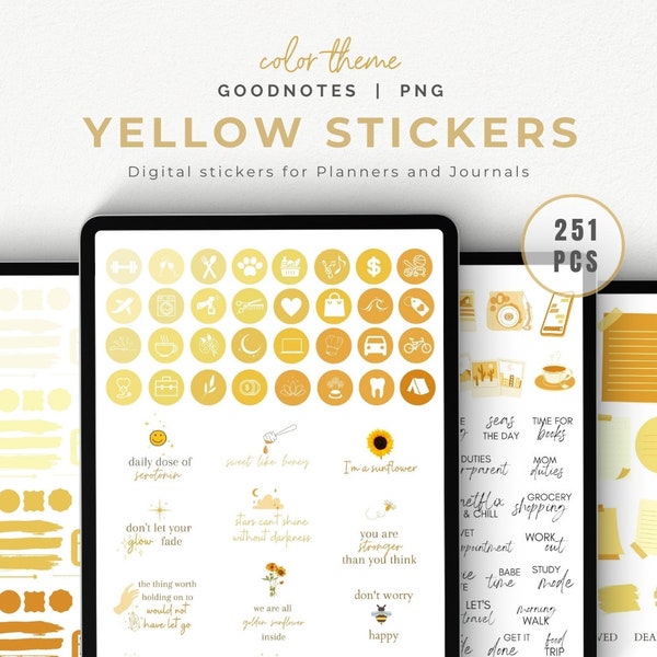 Yellow Stickers - Etsy