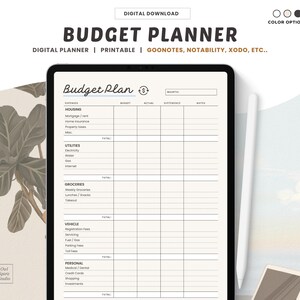 Budget Planner, Digital Planner Insert, Goodnotes Template, Planner ...