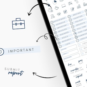 Work Essentials Digital Stickers, Professional Goodnotes Sticker Set ...