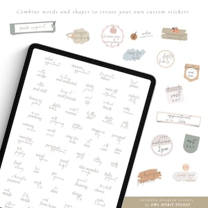 Daily Neutral Digital Stickers Essential Goodnotes Sticker Widgets ...