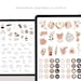 Boho Floral Digital Stickers: Neutral Goodnotes Planner (232, PNG) - Etsy