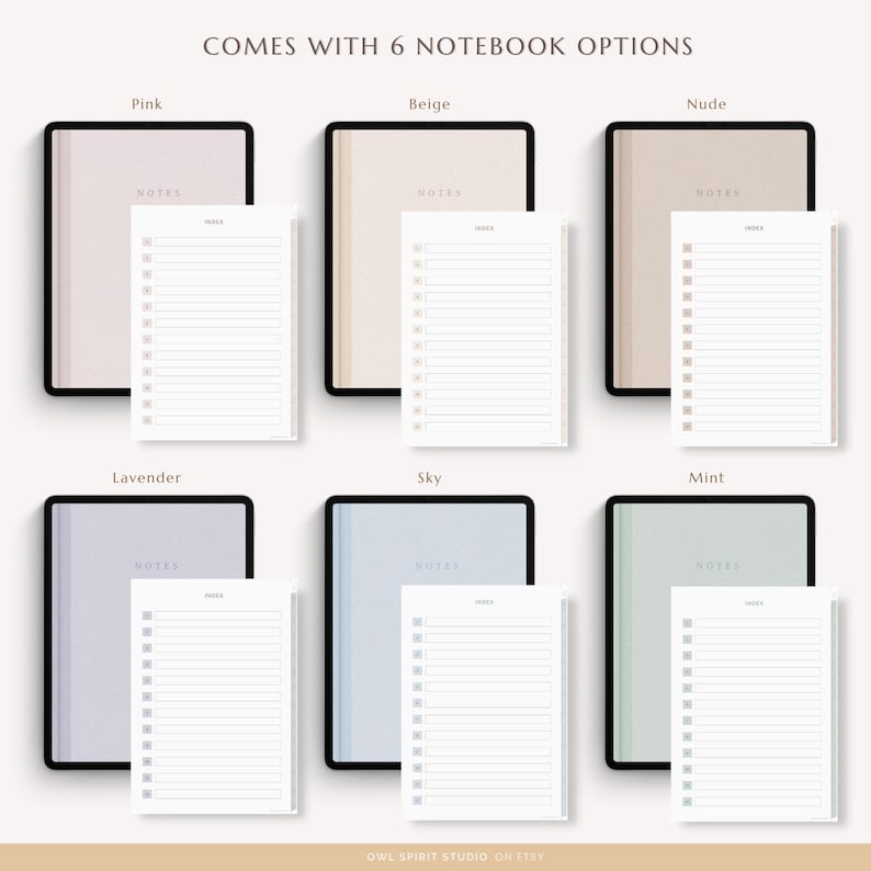 Digital Pastel Notebook for Ipads & Tabletspastel Notebook - Etsy