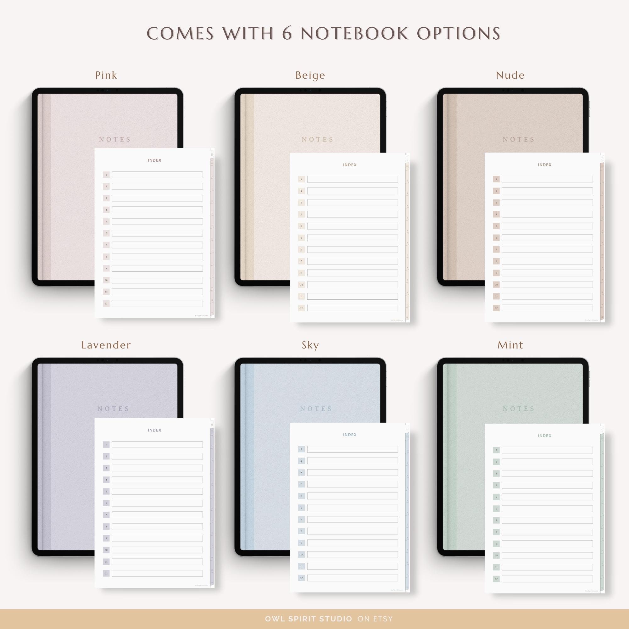 Digital Pastel Notebook for Ipads & Tabletspastel Notebook - Etsy