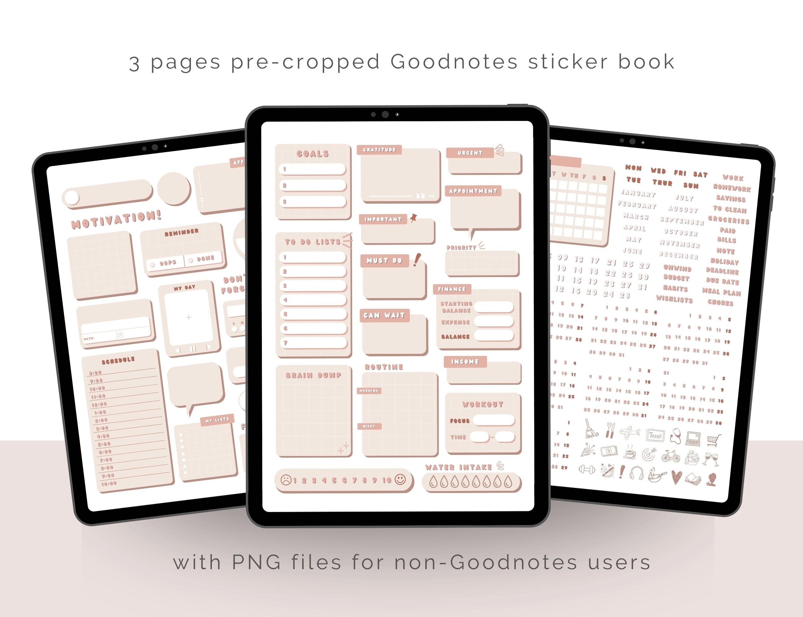 Daily Widget Digital Stickers for Goodnotes Everyday - Etsy