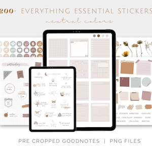Ultimate Neutral Digital Sticker Bundle: Everything Essential Goodnotes ...